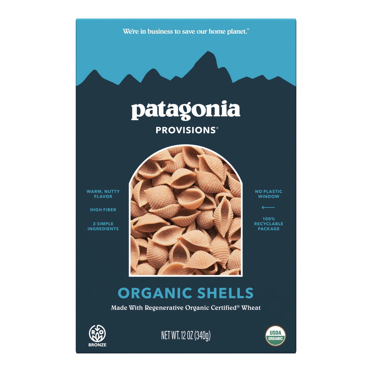 Patagonia Provisions - Organic Pasta Shells 12oz Box – Evergreen ...